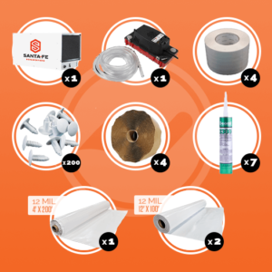Crawl Space Vapor Barrier Encapsulation Kit